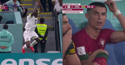 Watch Video Cristiano Ronaldo Enraged As Ghanas Bukari Copies His