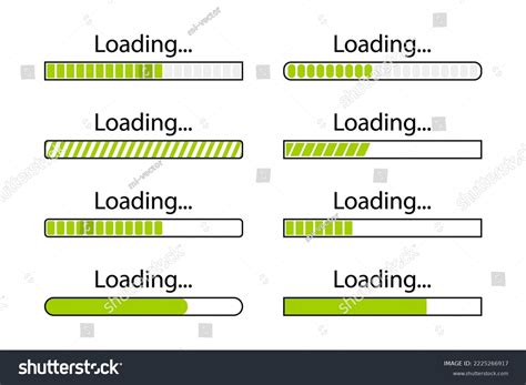 Loading Bar Icons Set Load Progress Stock Vector Royalty Free