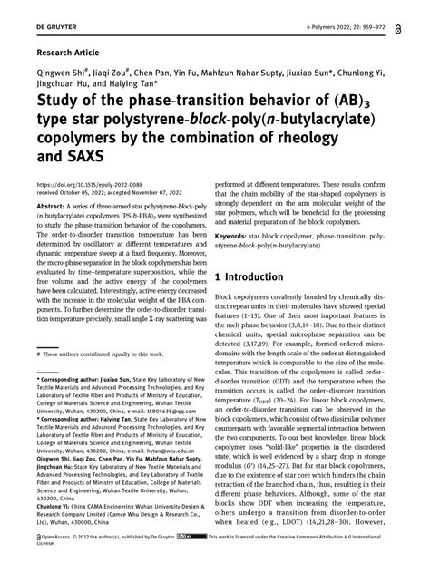 Pdf Study Of The Phase Transition Behavior Of Ab3 Type Star