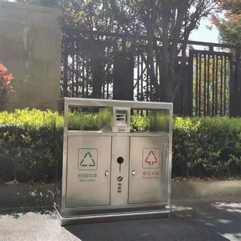 太原不锈钢分类垃圾桶双桶方形垃圾桶 知乎