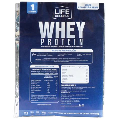 Life Balance Monodosis Whey Protein Cookiesandcream