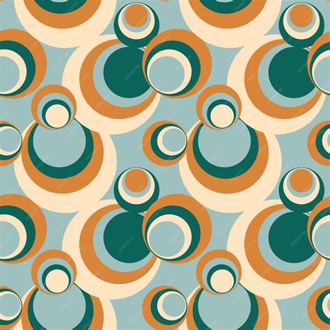 Premium Vector Vector Seamless Pattern With Geometric Shapes In Retro Modern Style Abstract