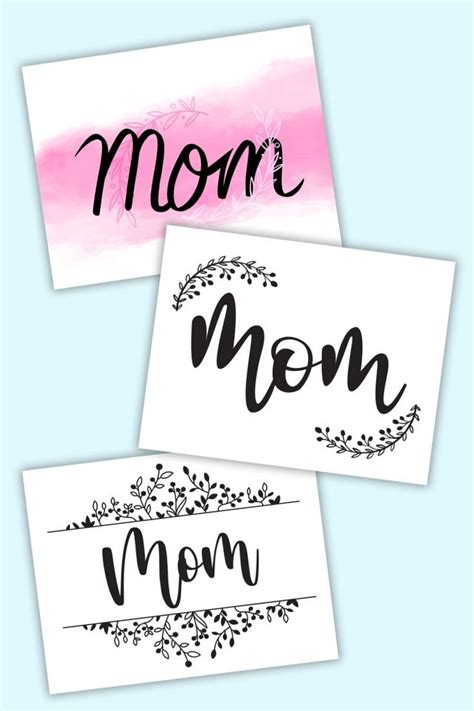 Learn How To Write Mom In Cursive Free Printables