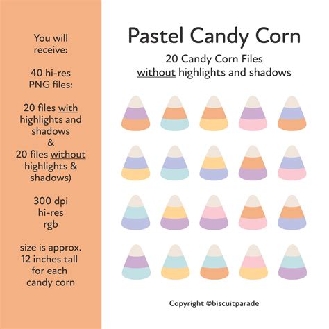 Pastel Candy Corn Clipart Candy Corn Clipart Bundle Cute Halloween