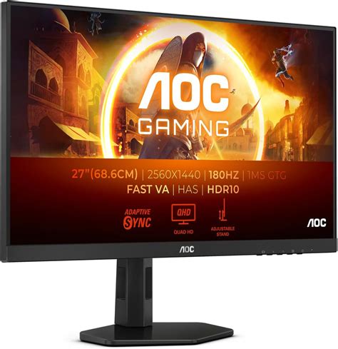 AOC Gaming Q27G4XN 27 Zoll QHD Monitor 180 Hz 0 5ms FreeSync Premium HDR10 2560x1440 2X