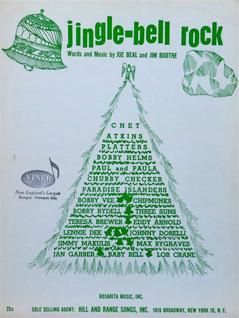 Joe Beal Jim Boothe Jingle Bell Rock 1957 Christmas Sheet Music Christmas Graphics