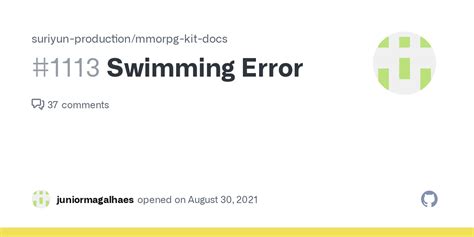 Swimming Error Issue 1113 Suriyun Production Mmorpg Kit Docs GitHub