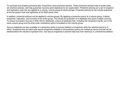 Snapshots And Recoveries Dell Powerstore Microsoft Sql Server Best