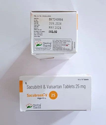 Sacubitril Valsartan Tablets 25 Mg Sacubrook V 25 At ₹ 165 Strip