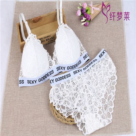 外贸欧美性感蕾丝美背文胸套装 英文字母透明情趣女士无钢圈内衣 阿里巴巴