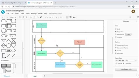 create swimlane diagram online youtube