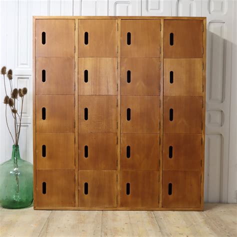 Large Vintage School Gym Wooden Lockers 1702b Mustard Vintage