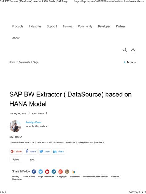Sap Bw Extractor Datasource Based On Hana Model Procedure 1 Pdf