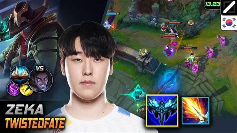 제카 트페 미드 템트리 룬 만년서리 봉풀주 Zeka Twisted Fate 매치 하이라이트 롤 KR 챌린저 패치 YouTube