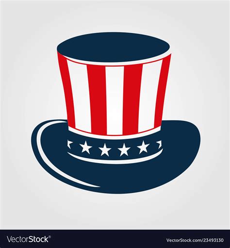 Uncle Sams Hat Icon Isolated On White Background Vector Image
