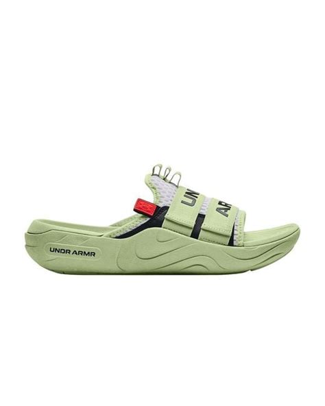 Under Armour Alpha Slide Phosphor Green For Men Lyst