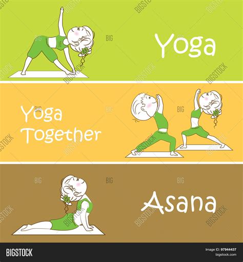 Yoga Vector Banner Vector And Photo Free Trial Bigstock