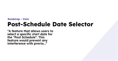 Post Schedule Date Selector Mixpost Roadmap