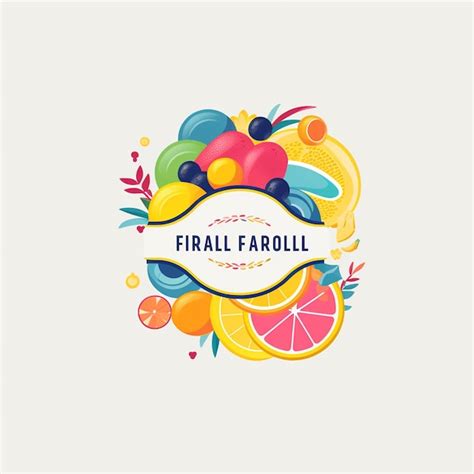 Premium Photo A Mix Fruit Logo Design