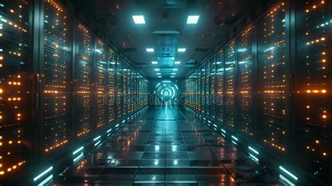 Corporate Server Room Animated Business Concept View Stock Footage