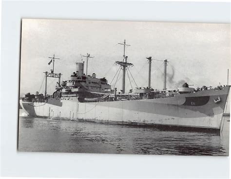 Postcard U S S Mount Hood AE 11 Norfolk Navy Yard Portsmouth