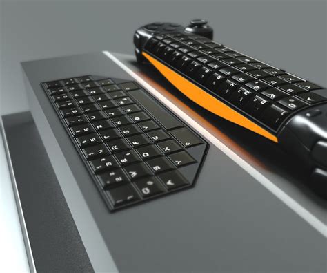 Gamepad Keyboard Hybrid Idea Free 3d Model Obj 3ds Fbx Blend Mtl