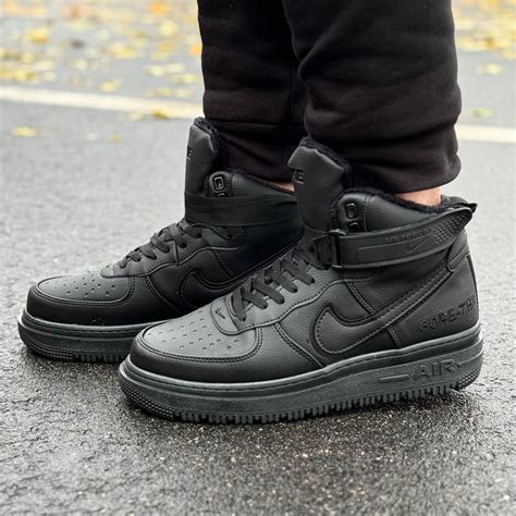 Мужские кроссовки Nike На ФЛИСЕ Теплые зимние черные Найк кожаные: 2 ...