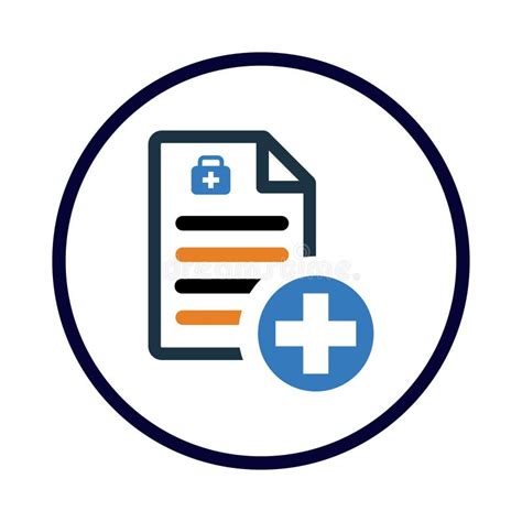 Medical Report Report Prescription Health Test Report Icon Stock