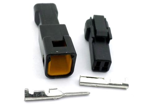 2 Way Ducati Black Indicator Turn Signal Sealed Connector Set