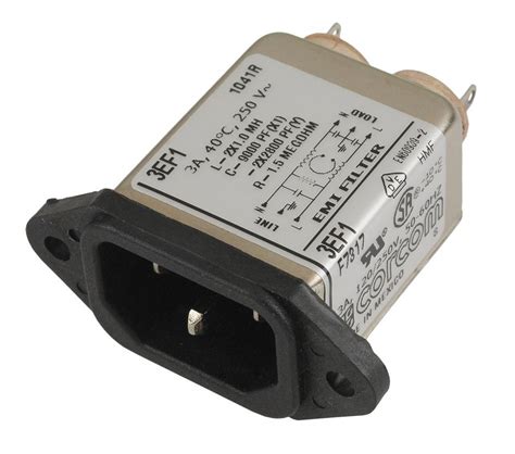 3ef1 Corcom Te Connectivity Filtered Iec Power Entry Module Iec C14 General Purpose