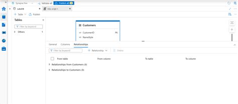 Configuring Tables And Relationships In Azure Synapse Lake Database