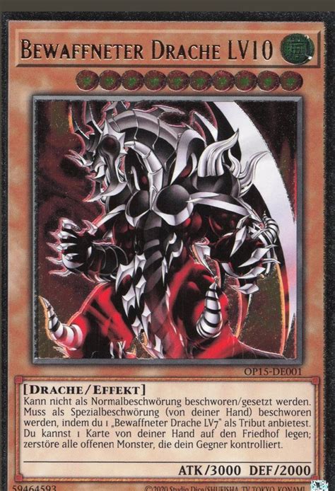 Recollectibles Sammelkarte Yugioh Karte Bewaffneter Drache Lv10 Yu Gi