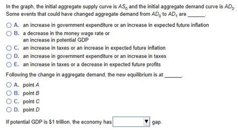 solved in the graph the initial aggregate supply curve is