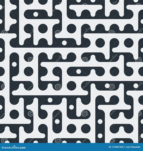 Truchet Random Pattern Generative Tile Art Background Illustration