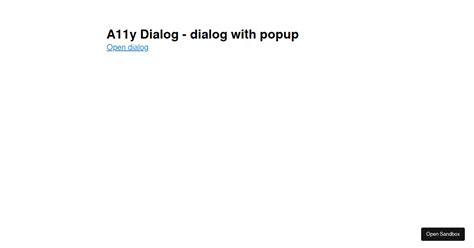 A11y Dialog With Popup 2 Codesandbox