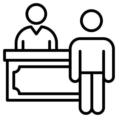 Front Desk Icon Line Vector Illustration 40552673 Vector Art At Vecteezy