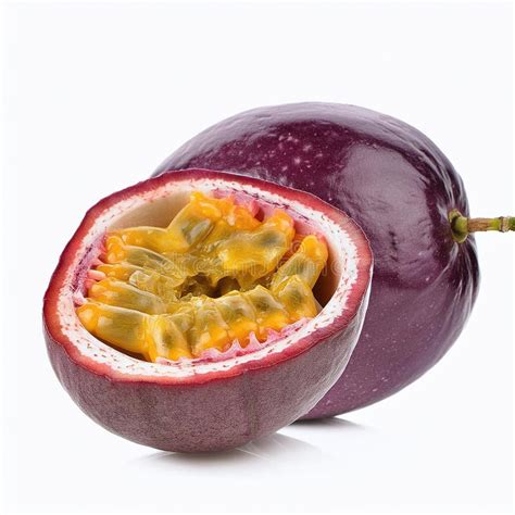 A Vibrant Passion Fruit Cut Open To Reveal Its Juicy Seeds Symbolizing