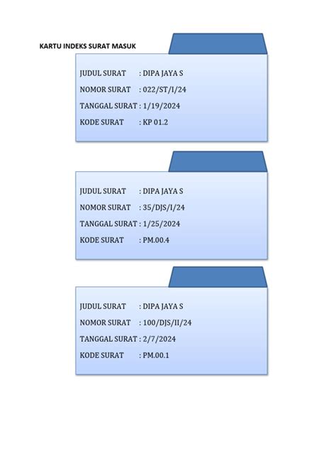 Kartu Indeks Surat Masuk Dan Keluar Pdf