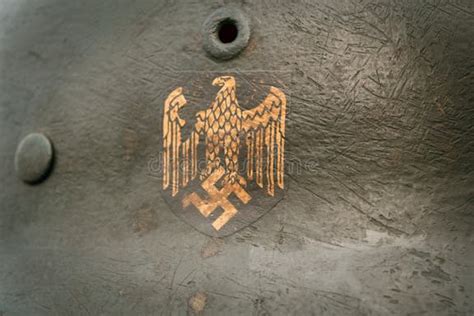 Simboli Nazisti Della Seconda Guerra Mondiale Casco Fotografia
