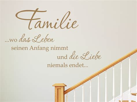 Wandtattoo Familie Wo Das Leben Beginnt Bei Homesticker De