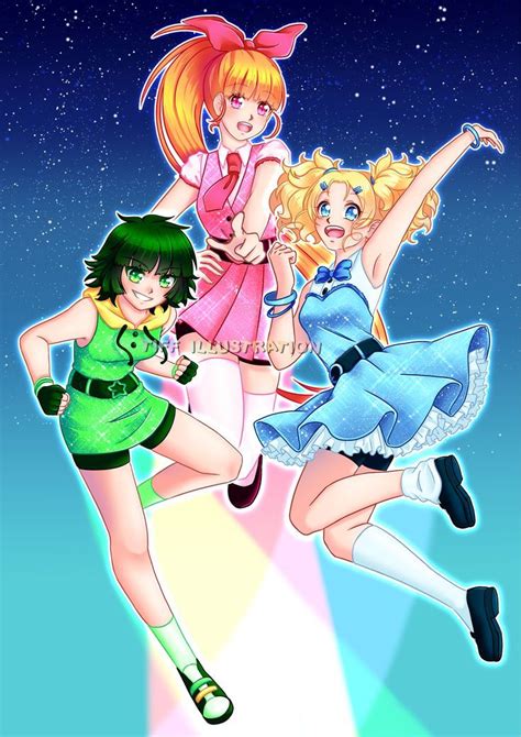 Powerpuff Girls Fanart Tiff Illustration Powerpuff Girls Fanart