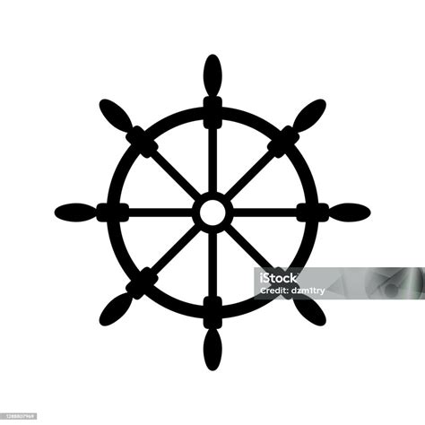 船舶方向盤圖示向量圖形及更多剪裁圖圖片 剪裁圖 剪貼畫 圖示 Istock