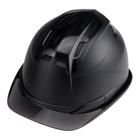 通期孔付き つや消しヘルメットventi Em 黒 ひさしスモーク Toyo トーヨーセフティー 396fem S Bk 大工道具・金物の