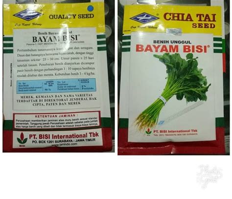 Jual Benih Biji Bayam Hijau Bisi Cap Kapal Terbang Biji Binih Kab
