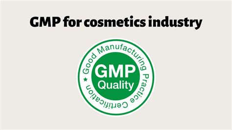 Gmp Standard For Cosmetics