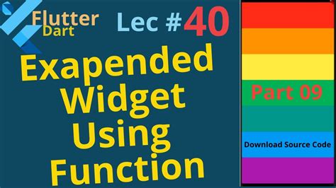 expanded widget using function flutter in urdu lec 40 part