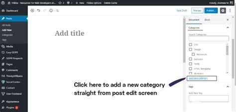 adding and creating categories in wordpress tutorial free and premium