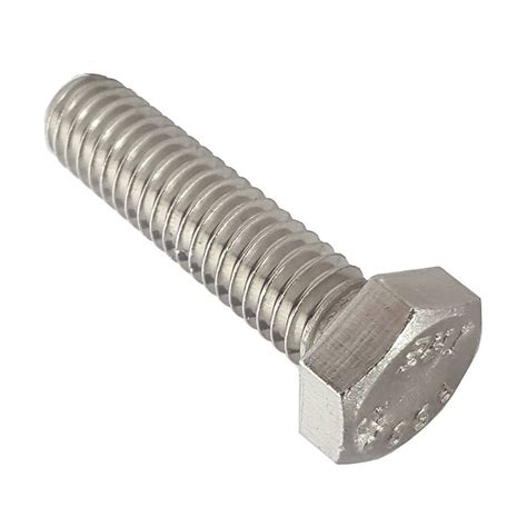 Full Thread Stainless Steel Hex Bolt Material Grade SS304 Size