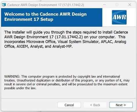 Quick Start Guide Installing Cadence Applied Wave Research Via Cadpass Client Secure Connection