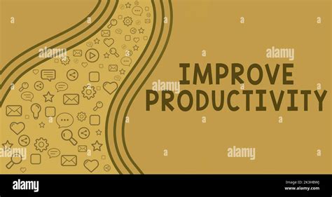 Text Caption Presenting Improve Productivity Word Written On Enhance